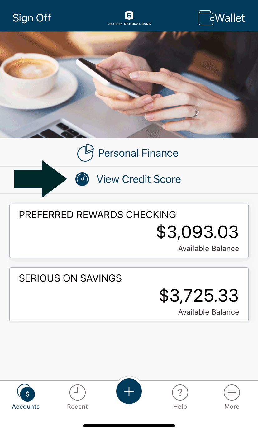 Credit Score View For Free On The SNB Mobile App